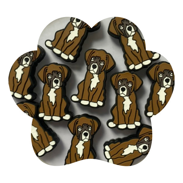 Silicone Boxer Dog Silicone Bead – LooLoo Chews