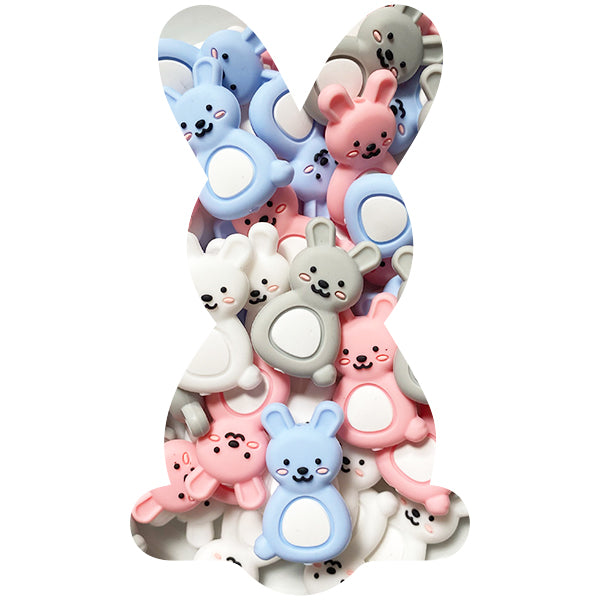 Silicone Cute Bunny Bead – LooLoo Chews