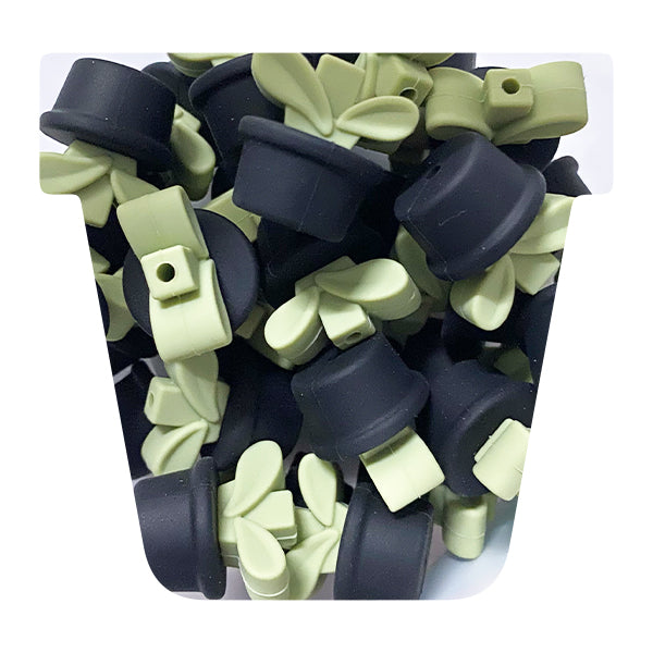 Silicone Flower Pot Beads – LooLoo Chews